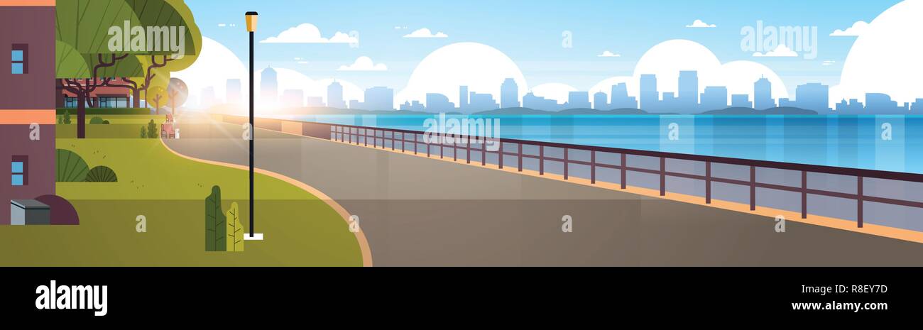 Early morning panorama on Stock Vector Images - Alamy