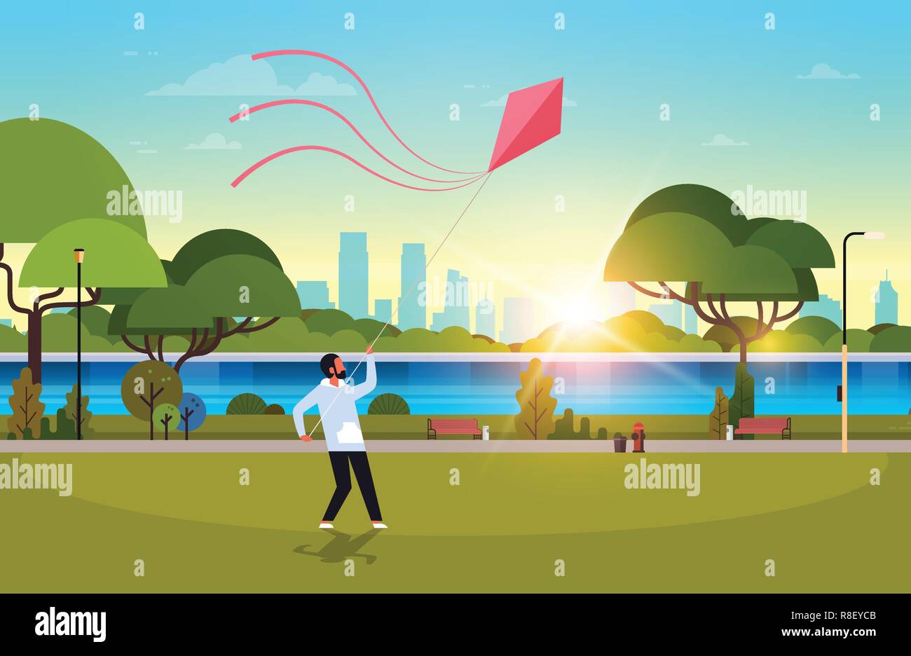 Tree wind cartoon hi-res stock photography and images - Alamy