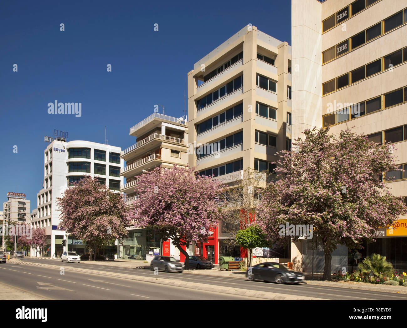 Georgiou Griva Digeni avenue in Nicosia. Cyprus Stock Photo - Alamy