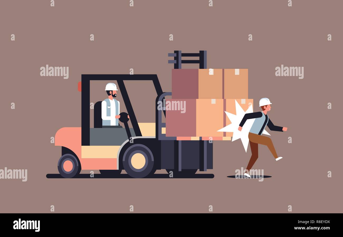 Delivery driver accident Stock Vector Images - Alamy