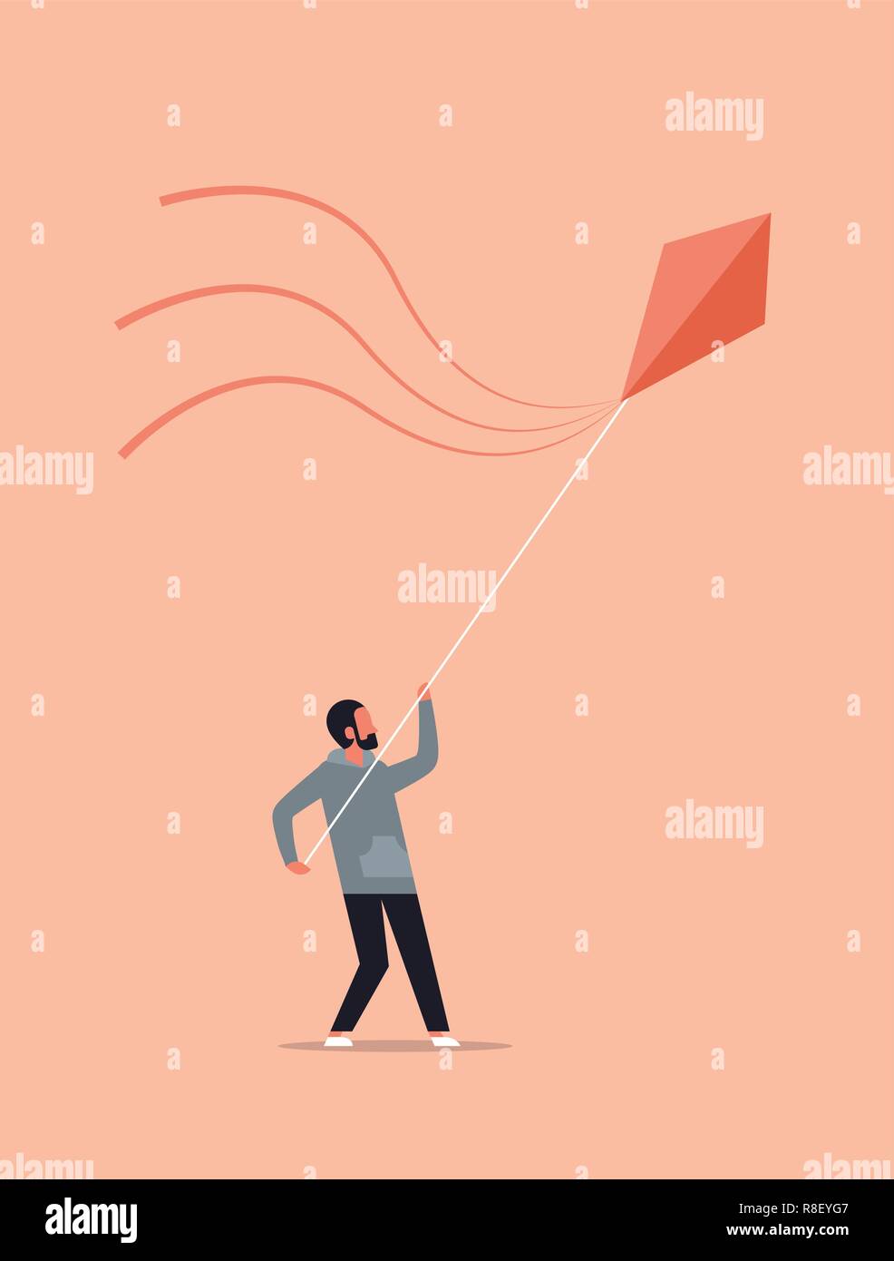 Wind running pose Stock Vector Images - Alamy