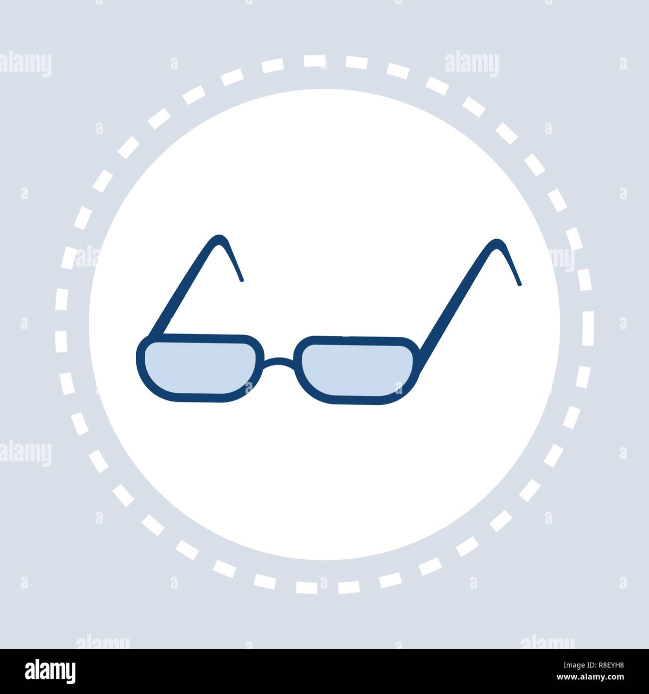 eye glasses icon optical elegant eyeglasses flat isolated Stock Vector ...