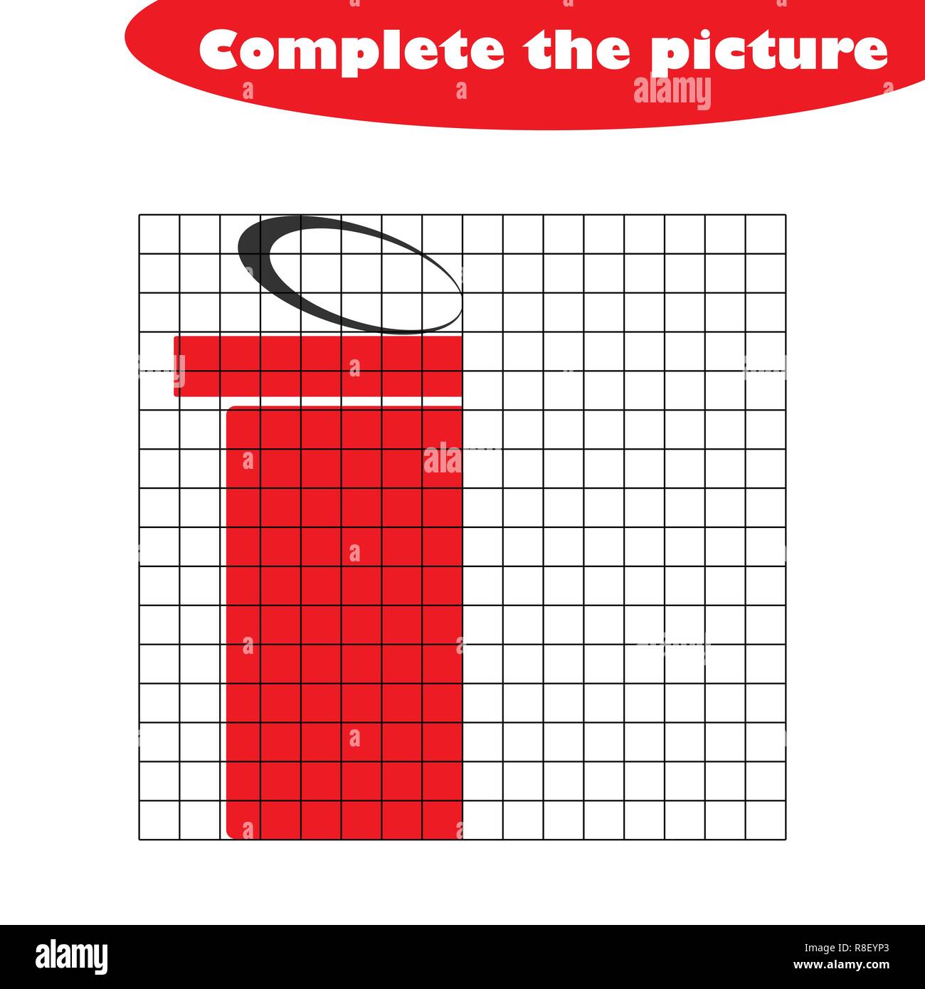 Complete the picture, gift box in cartoon style, drawing skills ...