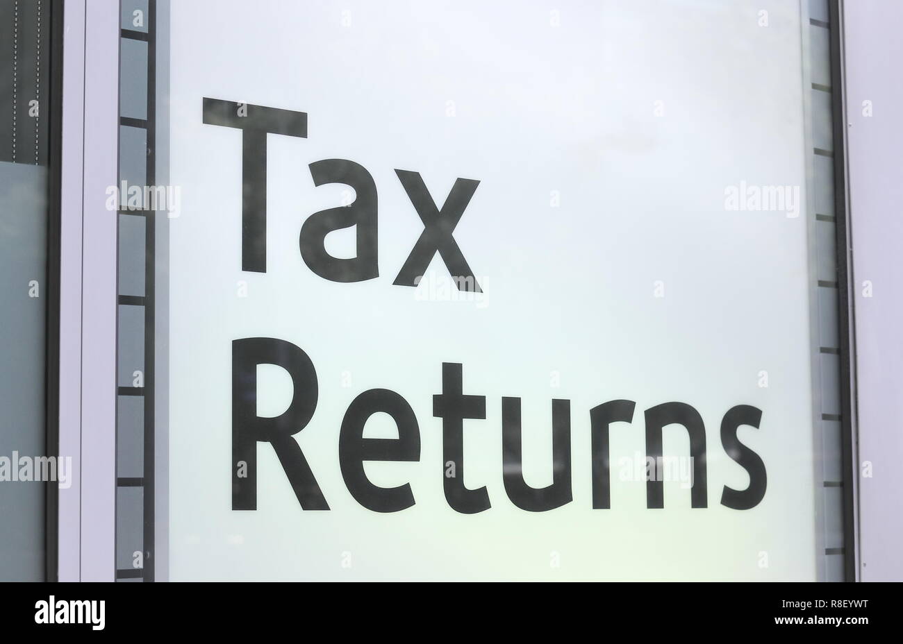 Tax return sign Australia Stock Photo - Alamy