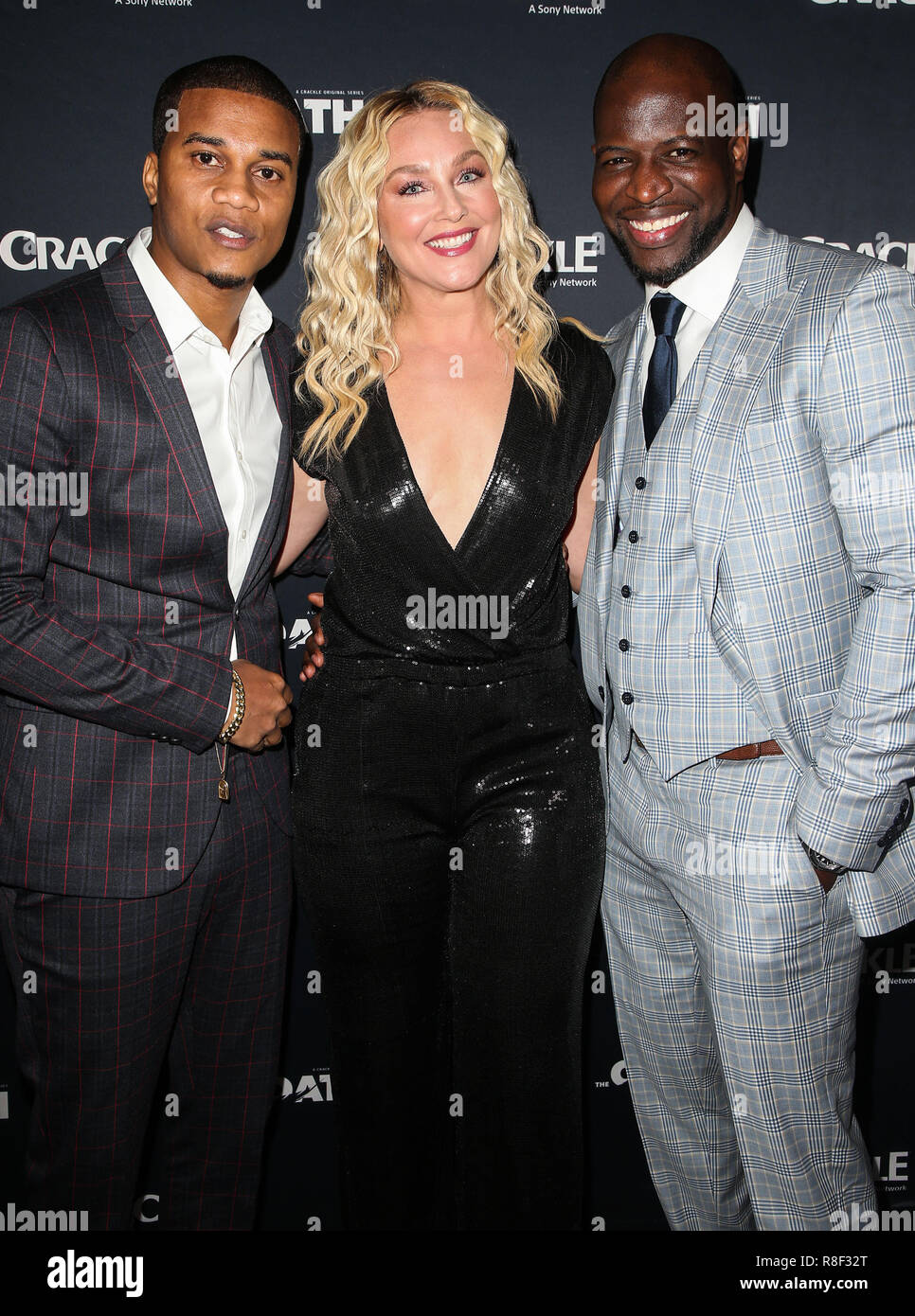 CULVER CITY, CA - MARCH 07: Cory Hardrict, Elisabeth Rohm, Kwame Patterson at the Los Angeles ...