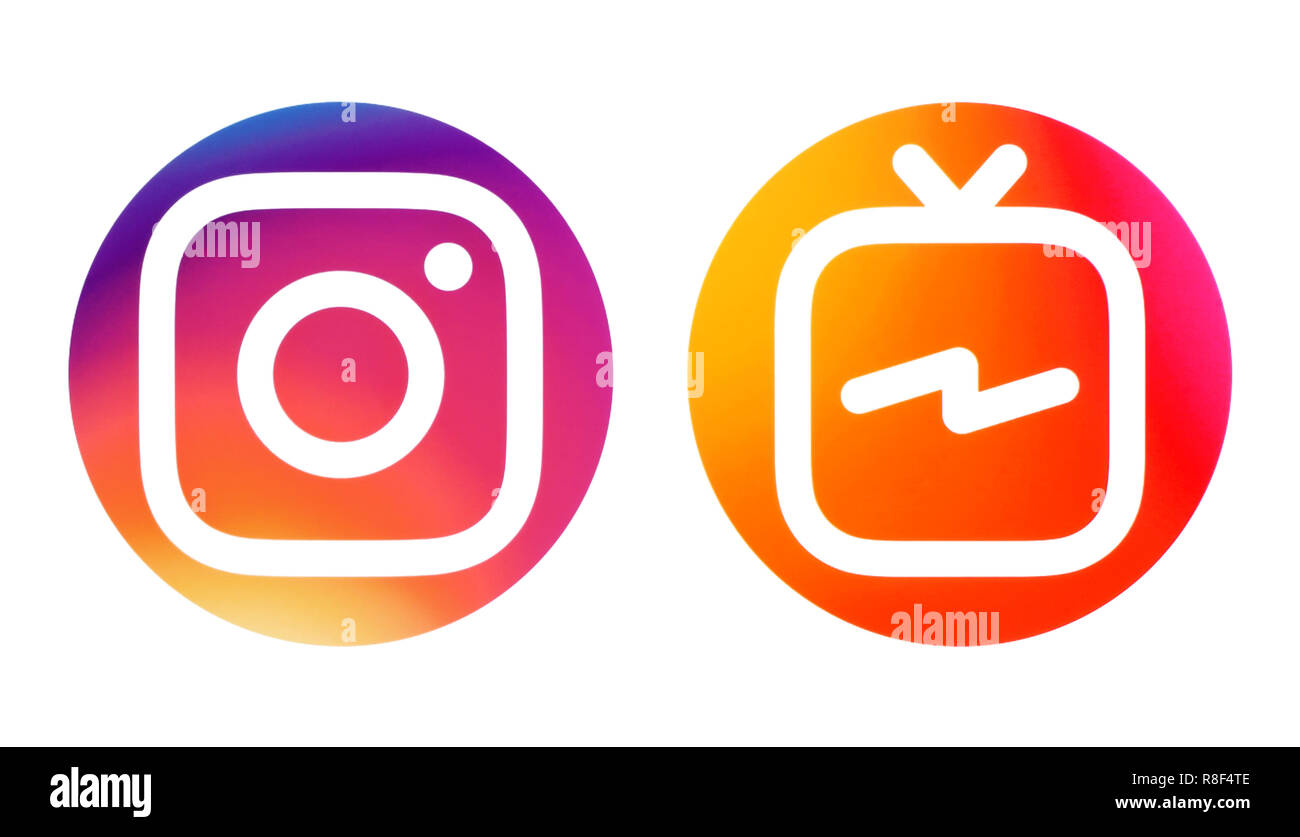 Kiev, Ukraine - October 09, 2018: Instagram and Instagram TV (IGTV ...