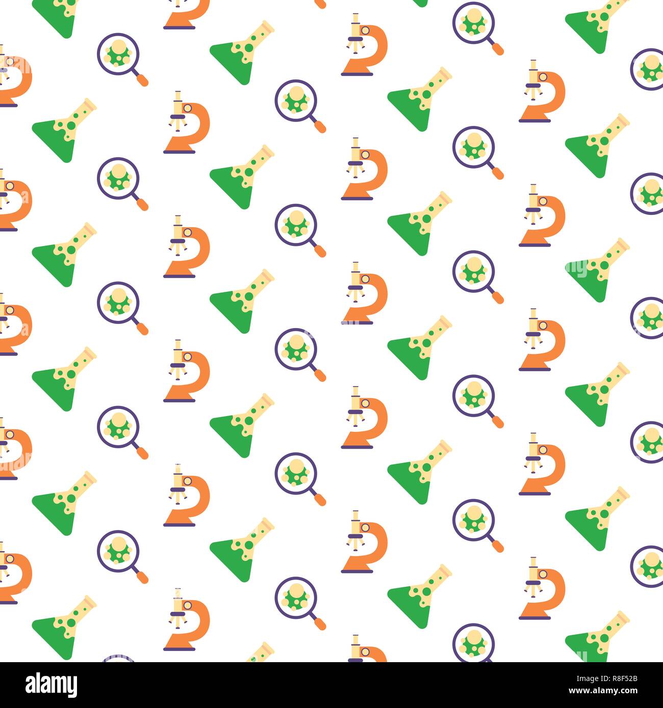 microscope magnifying zoom test tube icon microbiology laboratory ...