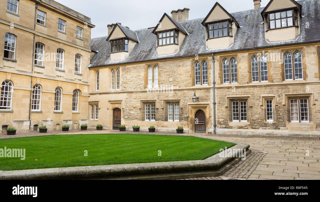 Trinity College in the ancient center of Oxford, England, UK Stock ...
