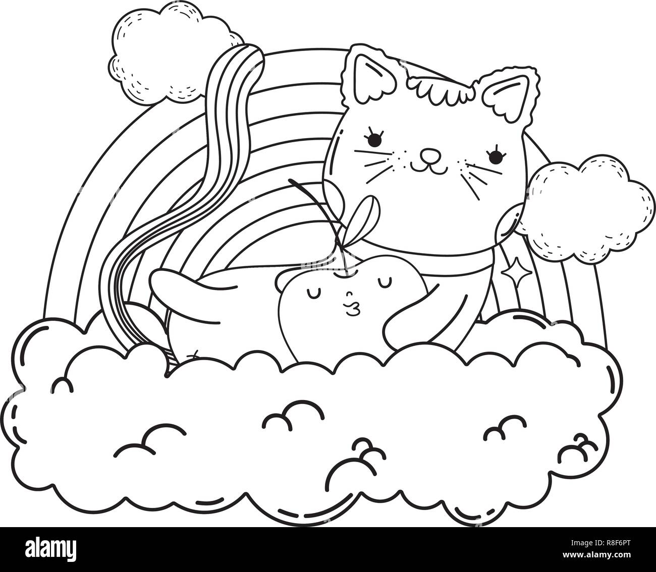 Apple sweets Black and White Stock Photos & Images - Alamy