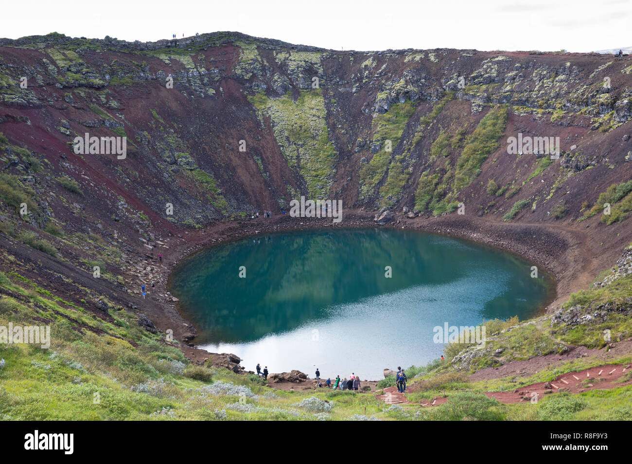 Kerið, Kerio, Vulkan, Vulkankrater, Kratersee, Island. Kerith, Kerid ...