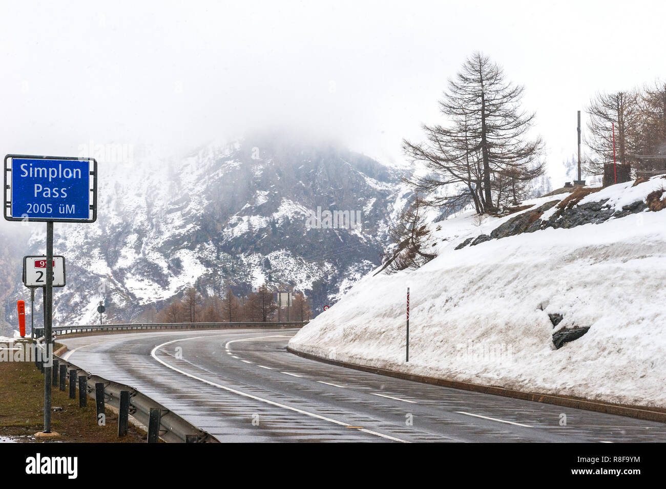Simplon pass road hi-res stock photography and images - Alamy