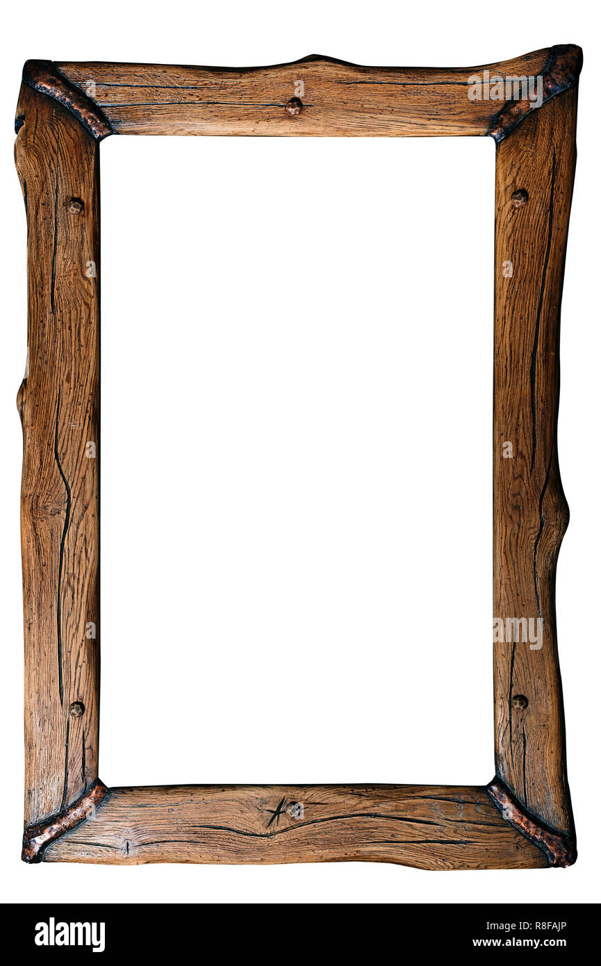 Wooden frame, isolated on white Stock Photo - Alamy