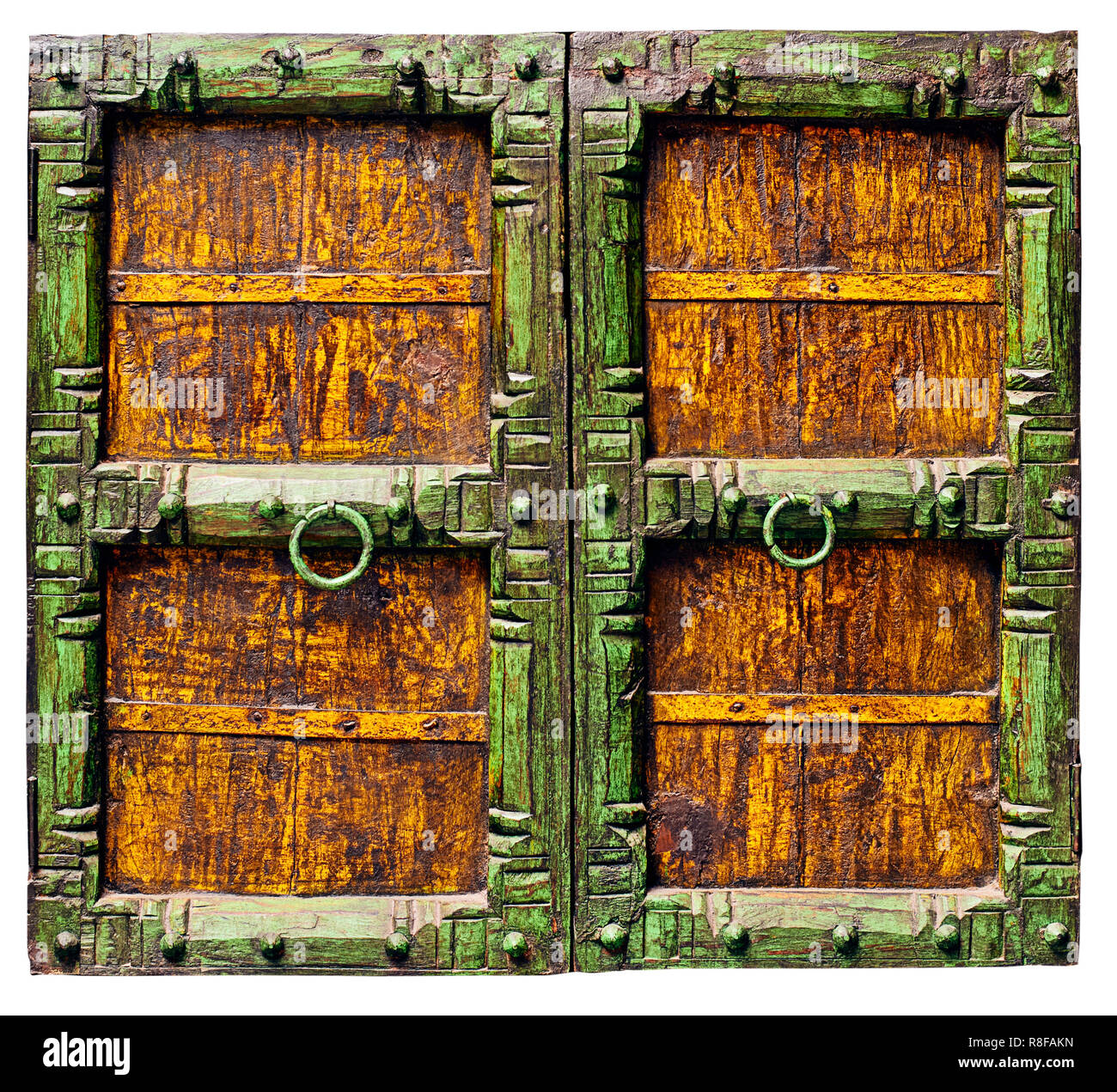 Old wooden doors traditional Cut Out Stock Images & Pictures - Alamy