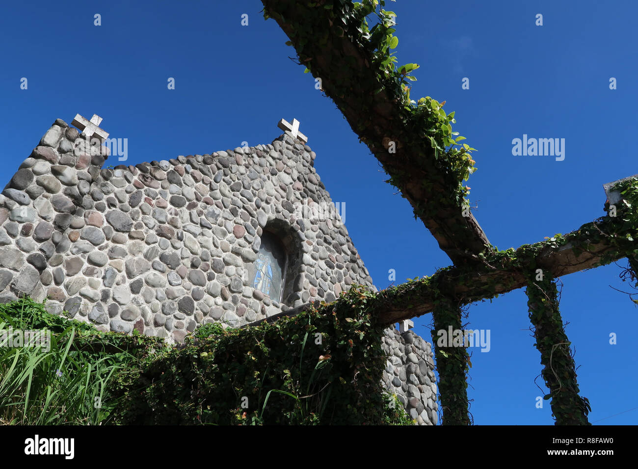 Exterior of the chapel on the hill of Tukon also known as Mt. Carmel ...