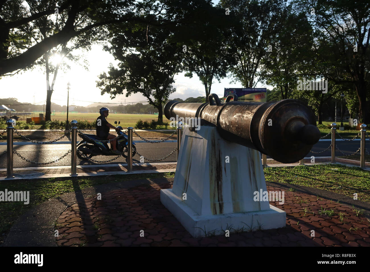 An old cannon placed at Fort Stotsenburg park now Clark Freeport Zone ...
