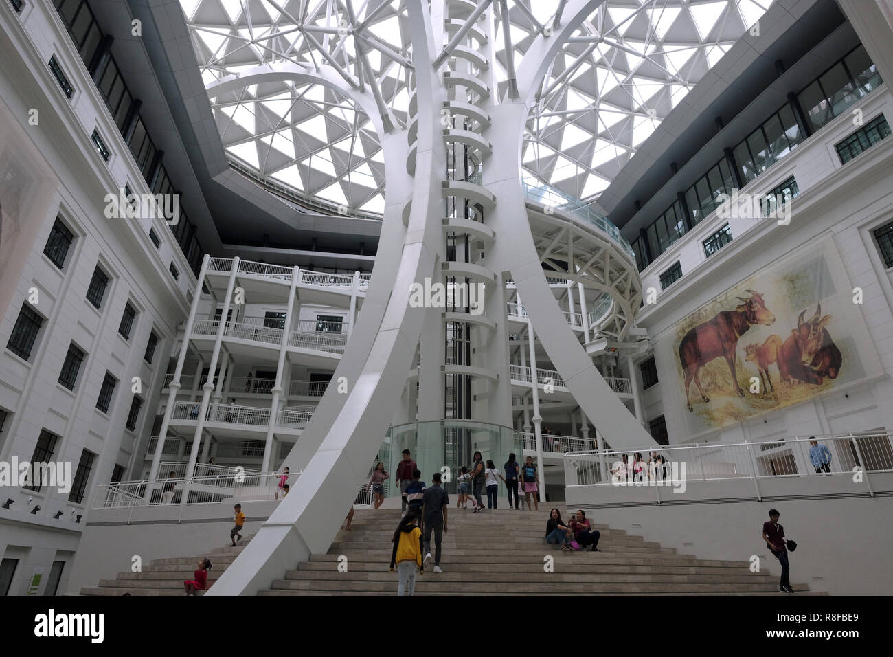 The metal-framed glass dome known as the “Tree of Life” designed by the ...