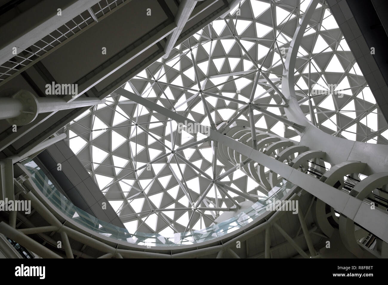 The metal-framed glass dome known as the “Tree of Life” designed by the ...