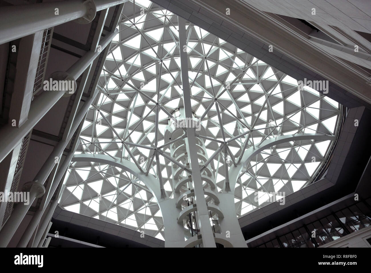 The metal-framed glass dome known as the “Tree of Life” designed by the ...