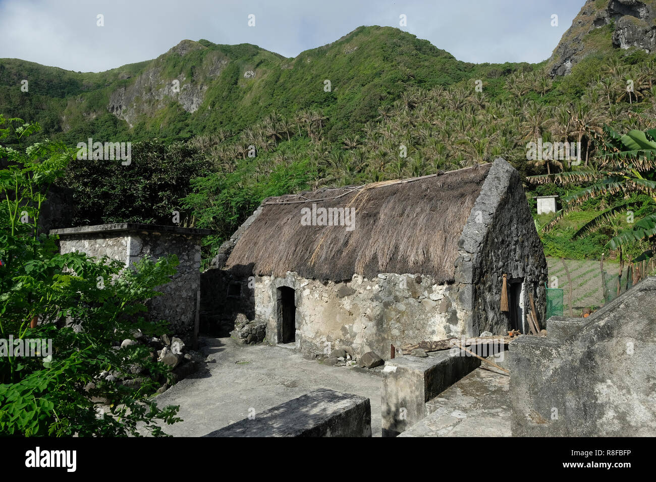 Traditional Sinadumparan Ivatan houses made in rubble masonry stone set ...