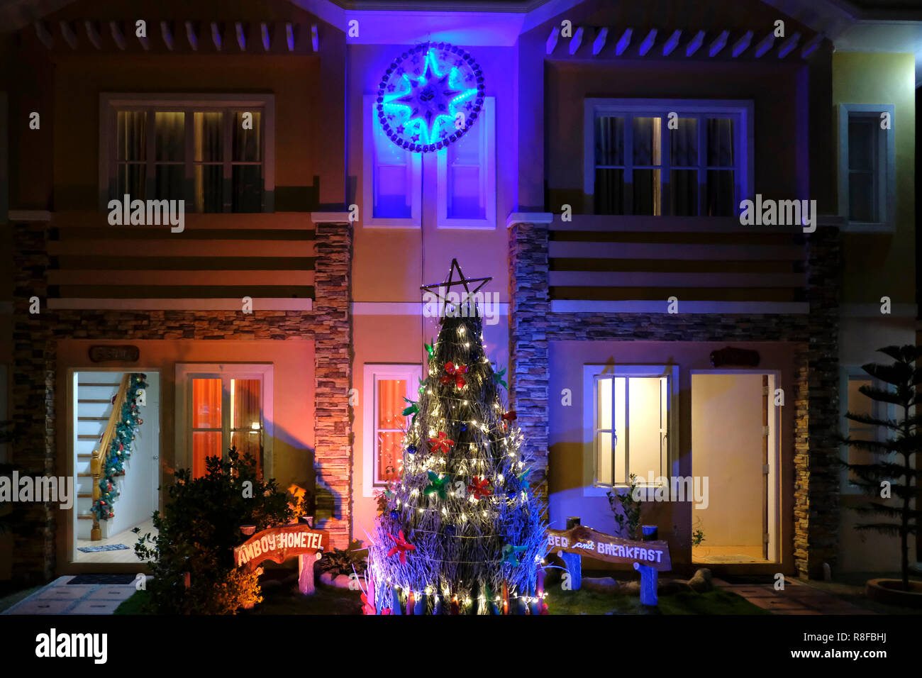 Christmas decorations at Amboy hotel in Basco municipality of Batan the ...