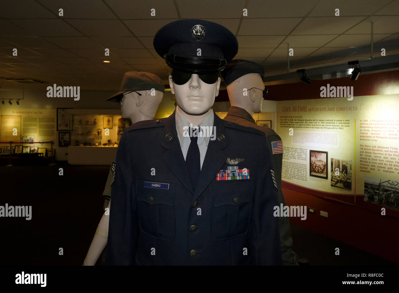 American military uniforms displayed at Clarck Museum which presents ...