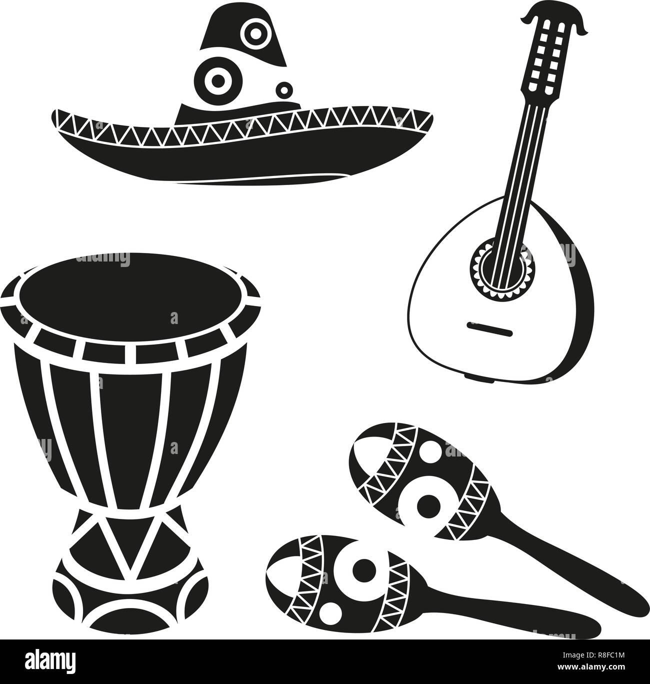 Various music instrument Stock Vector Images - Alamy
