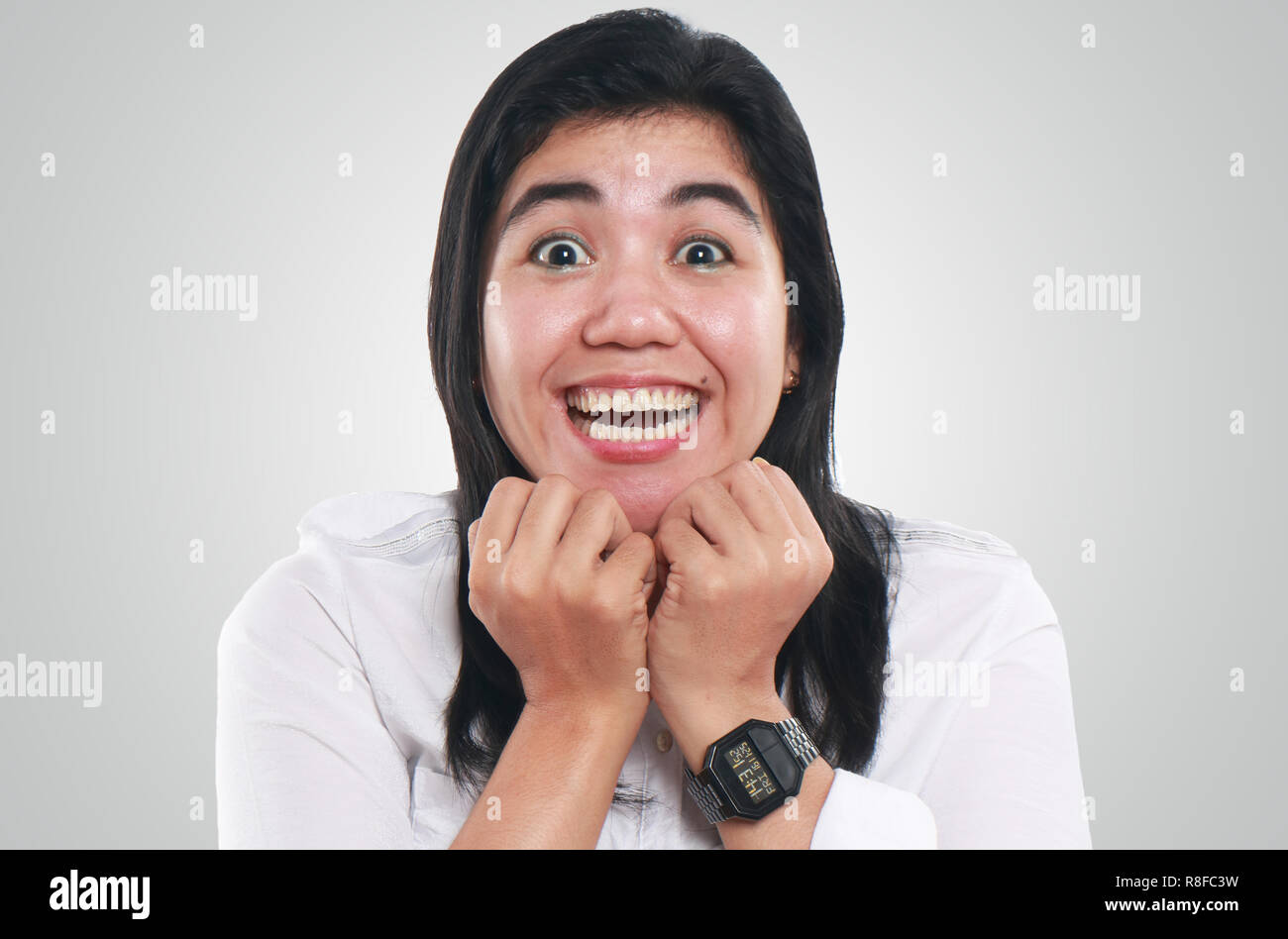 Smile positive friendly cute beautiful pretty hi-res stock photography ...