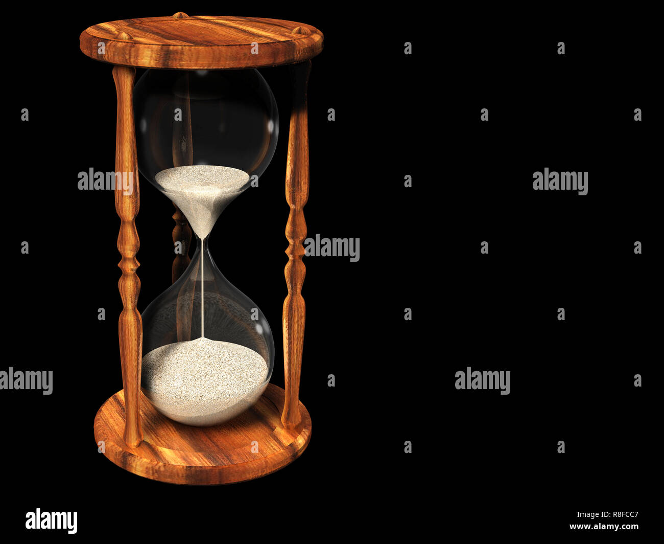 3d wood hourglass hi-res stock photography and images - Alamy