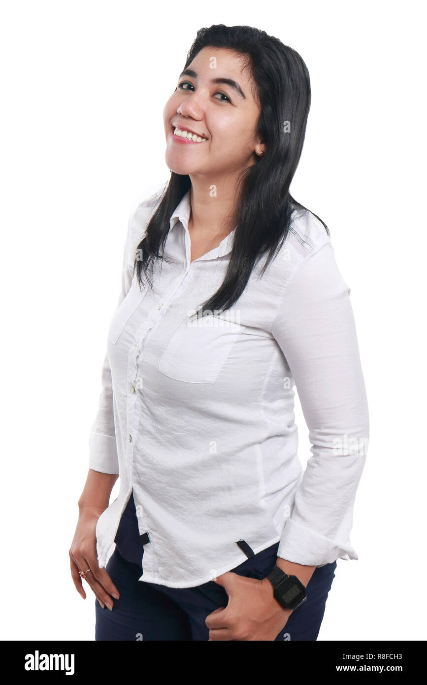 Photo image portrait of a beautiful cute young Asian businesswoman ...