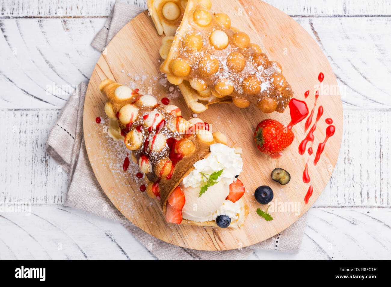 Egg waffle hong kong hi-res stock photography and images - Alamy