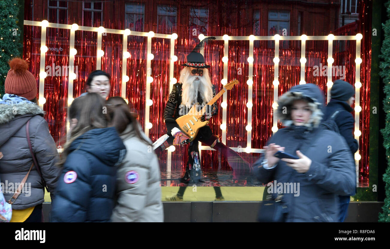 Selfridges front store windows on oxford street hi-res stock ...