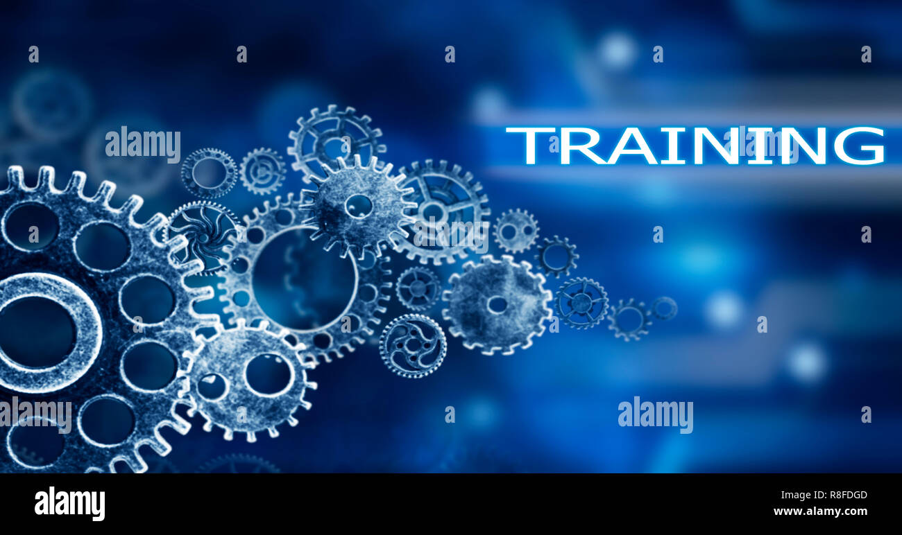 Training concept text, Innovation Computer Data Cogs Technology ...