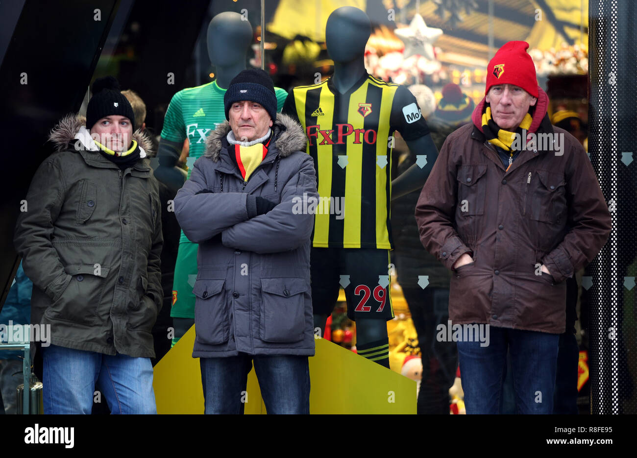 Watford fans outside the ground before the Premier League match at ...