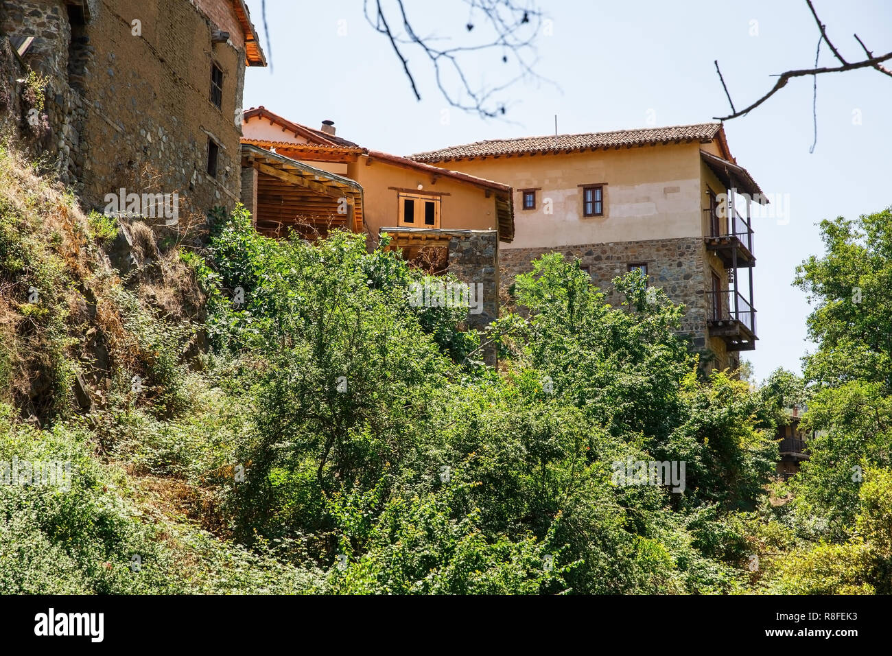Old and new houses in Kakopetria village, Cyprus Stock Photo - Alamy