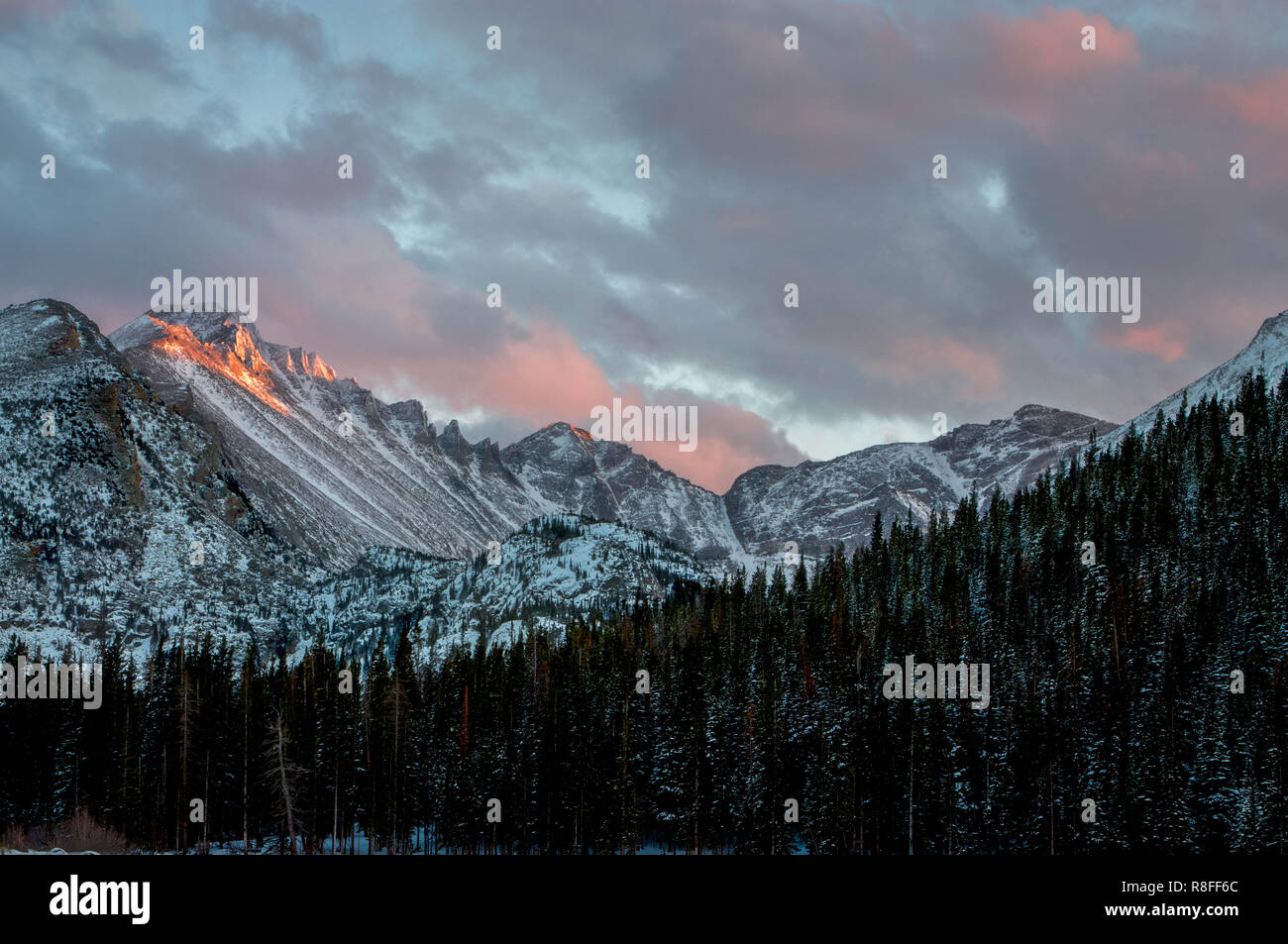Sunset Over TheRocky Mountains Stock Photo - Alamy