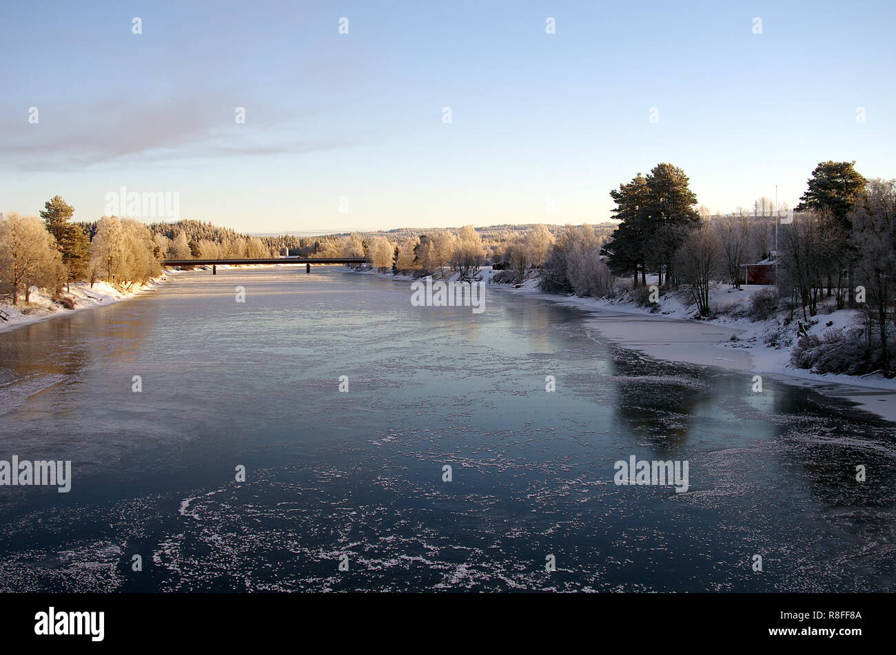 Beautiful scenic idyllic nordic swedish scandinavian rural countryside ...