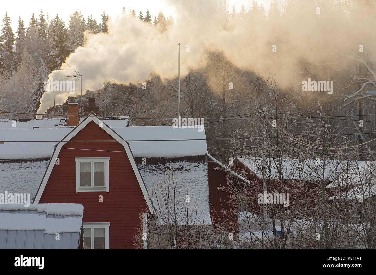 Beautiful scenic idyllic nordic swedish scandinavian rural countryside ...