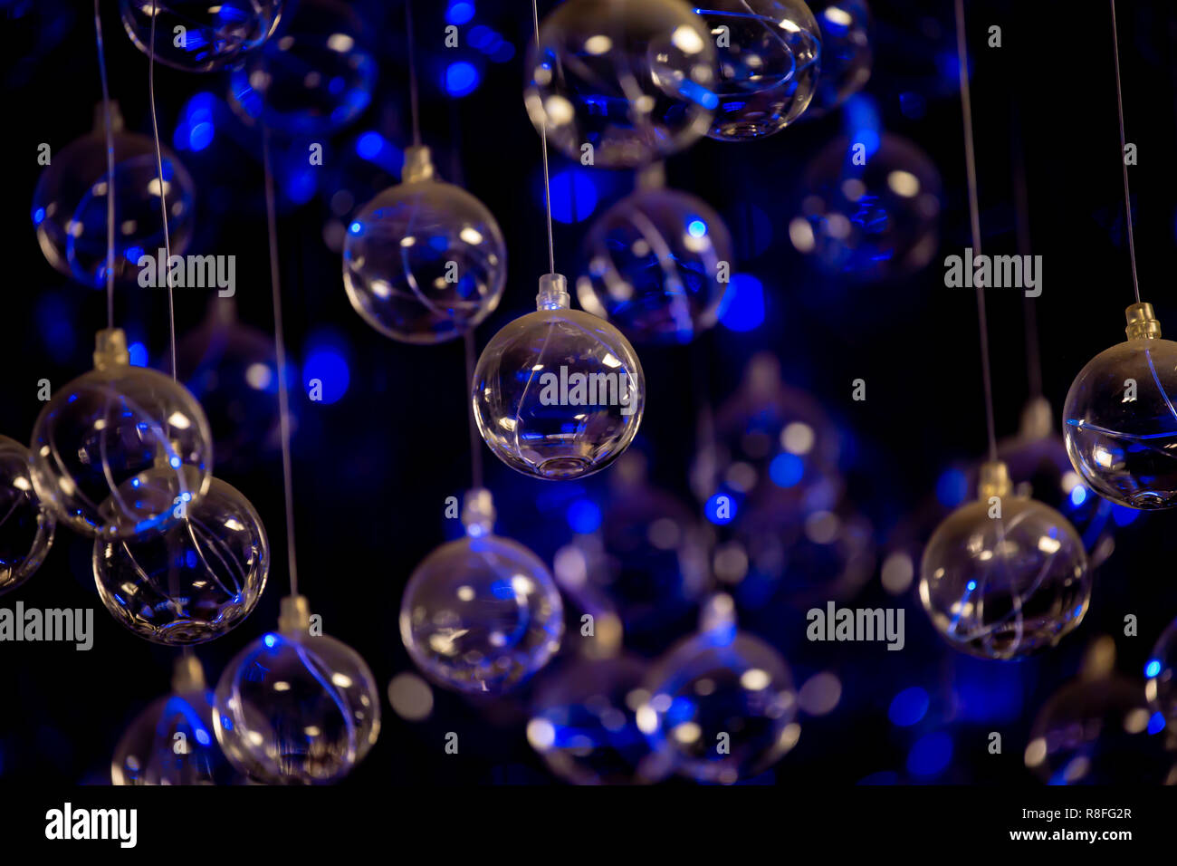 Shiny blue baubles hi-res stock photography and images - Alamy