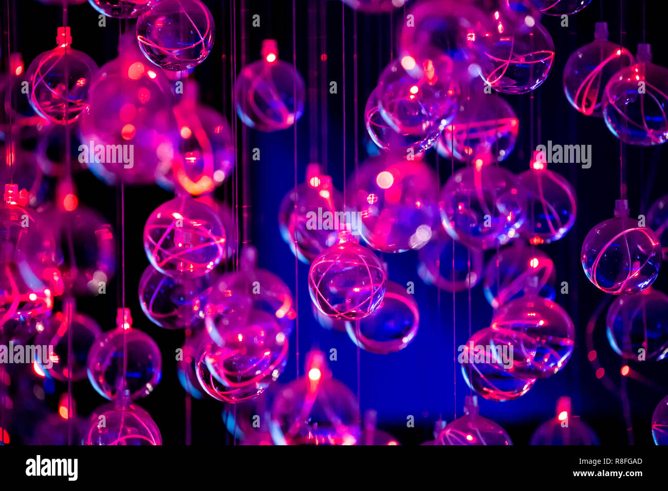 Colorful baubles in lights Stock Photo - Alamy