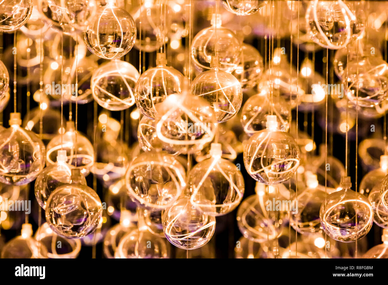 Colored christmas lights hanging hi-res stock photography and images ...
