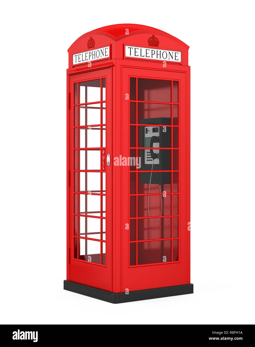 Iconic london red telephone box Cut Out Stock Images & Pictures - Alamy