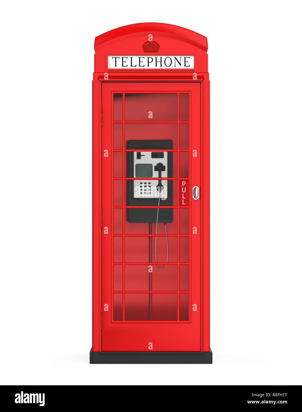 British Red Telephone Booth Isolated Stock Photo - Alamy