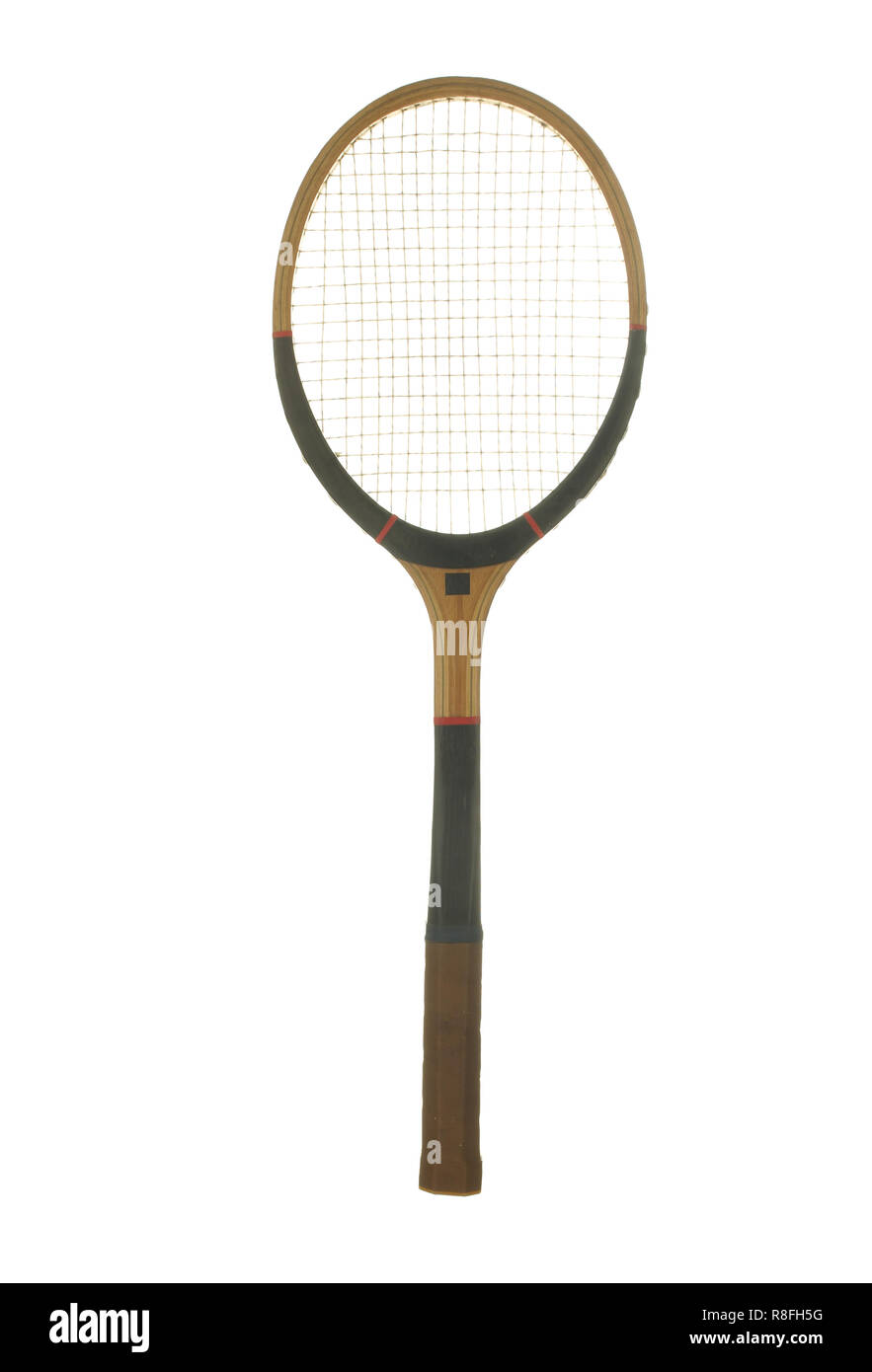 Old wooden racket for the big tennis isolated on white background Stock ...
