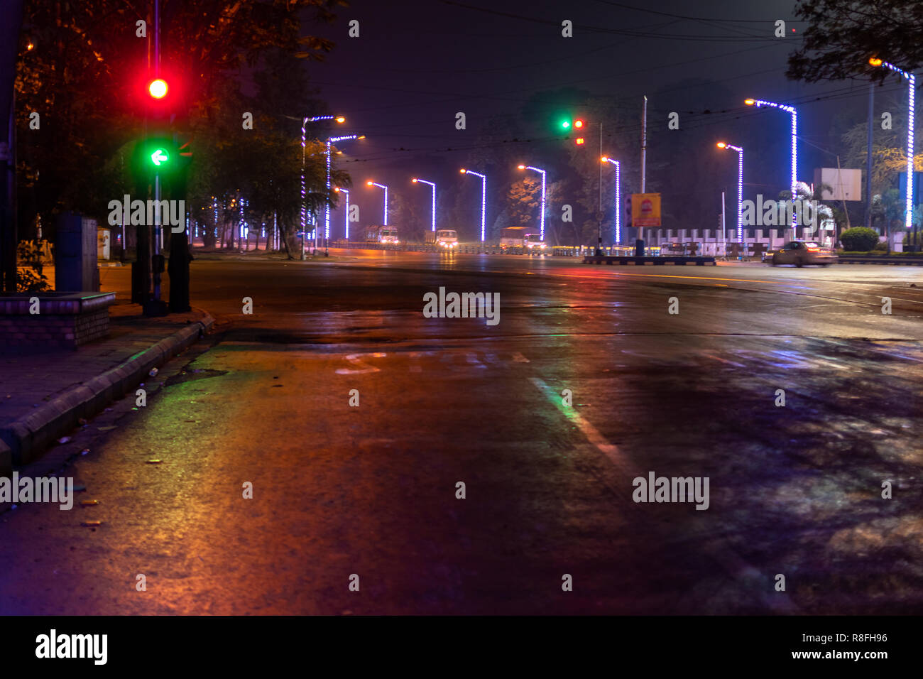 Indian roads at night hi-res stock photography and images - Alamy