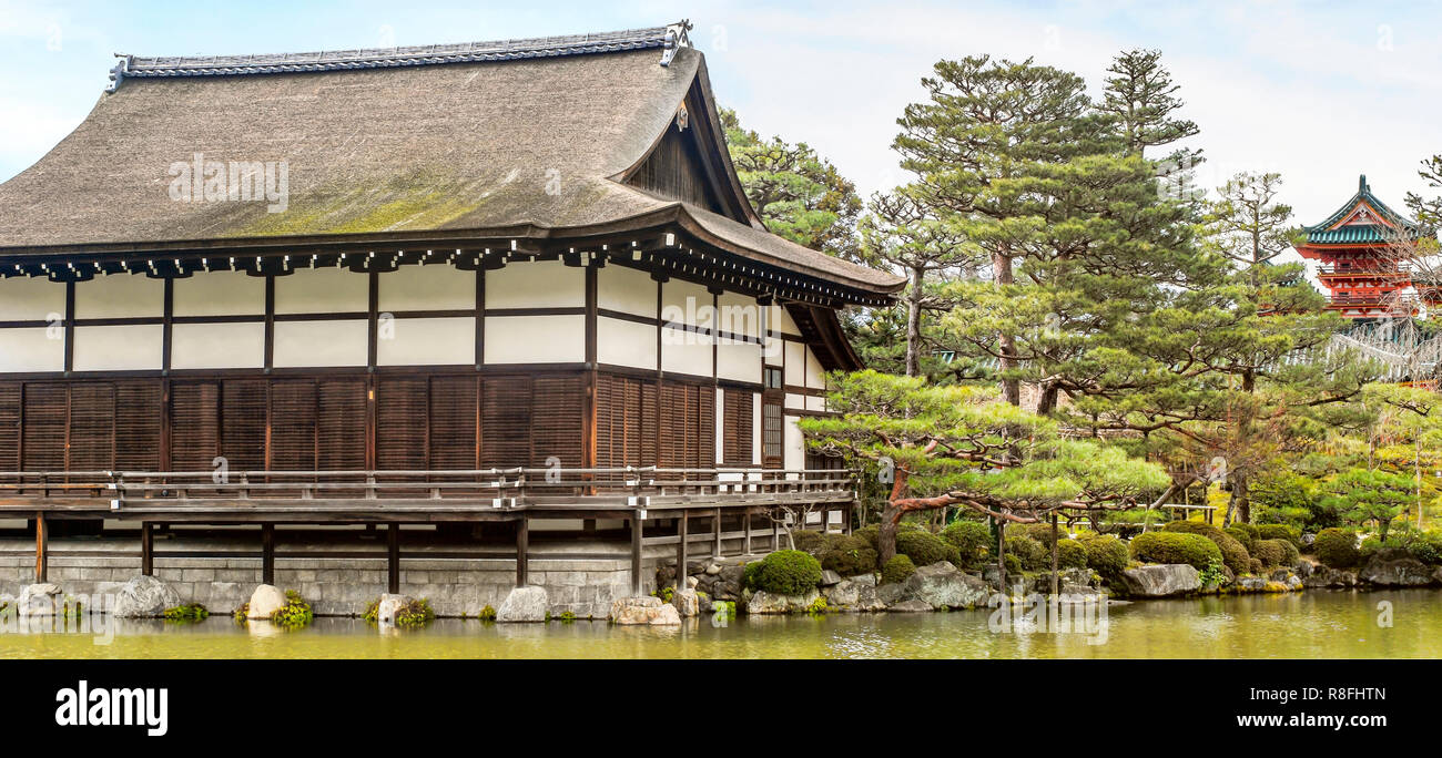 Shobikan Building at Heian Jingu Shrine, Kyoto, Japan Stock Photo - Alamy