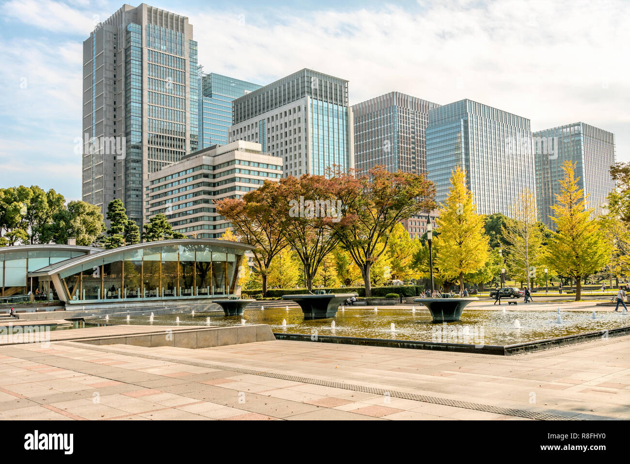 Wadakura Fountain Park in Autumn, Tokyo, Japan Stock Photo - Alamy