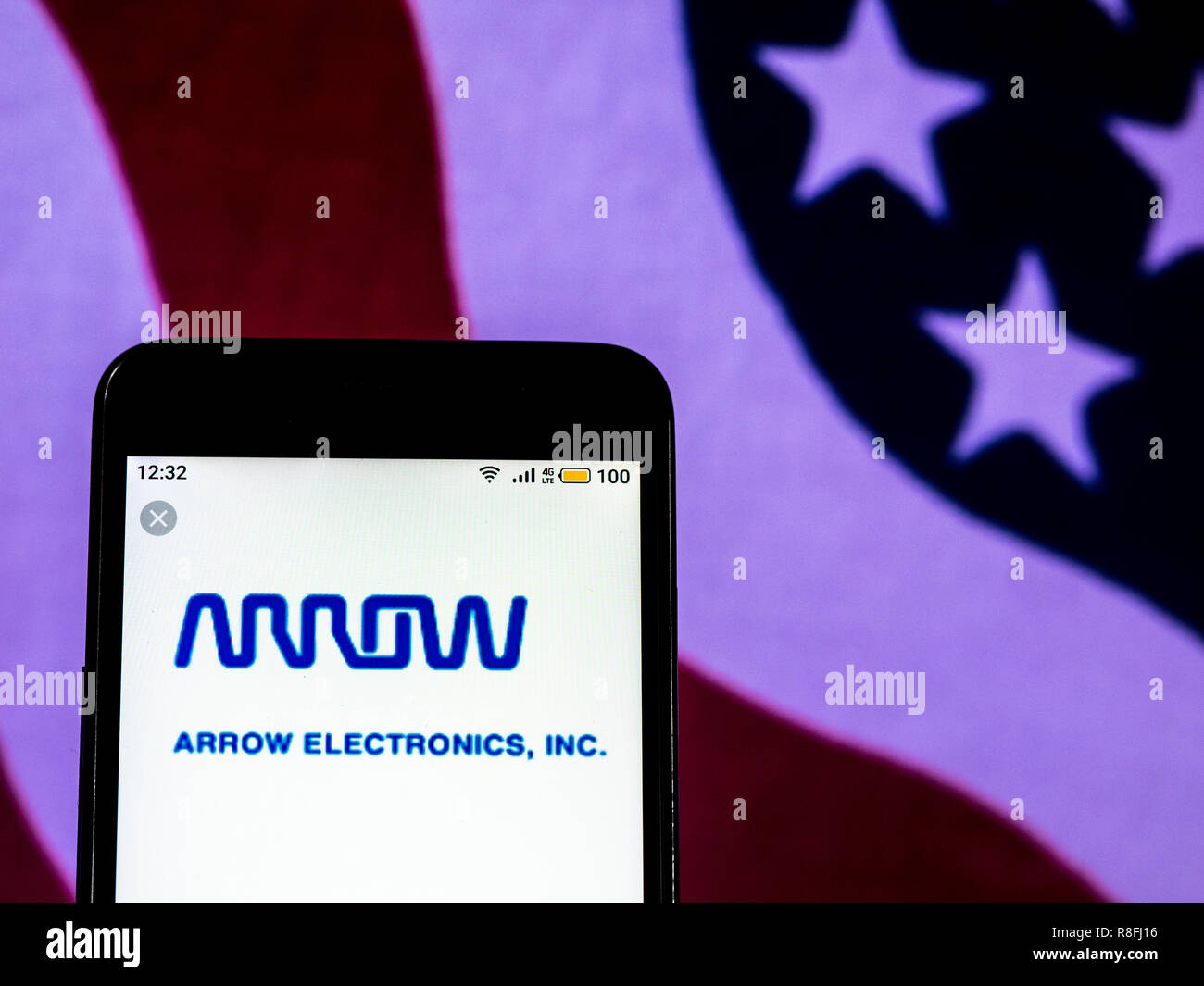 Arrow Electronics Company logo seen displayed on smart phone Stock ...