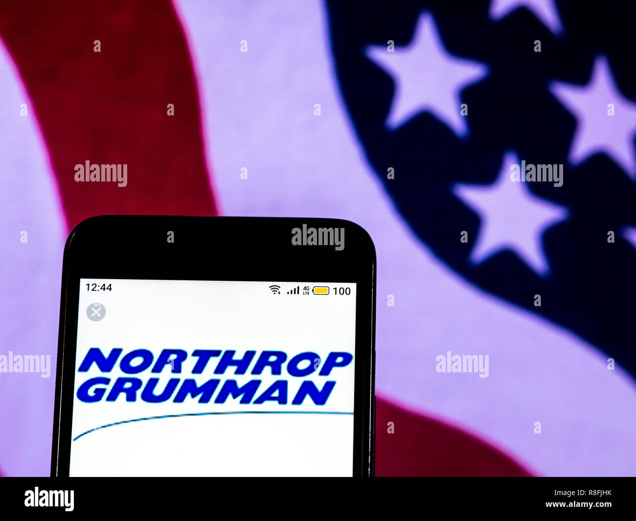 Northrop Grumman Aerospace and defense company logo seen displayed on ...