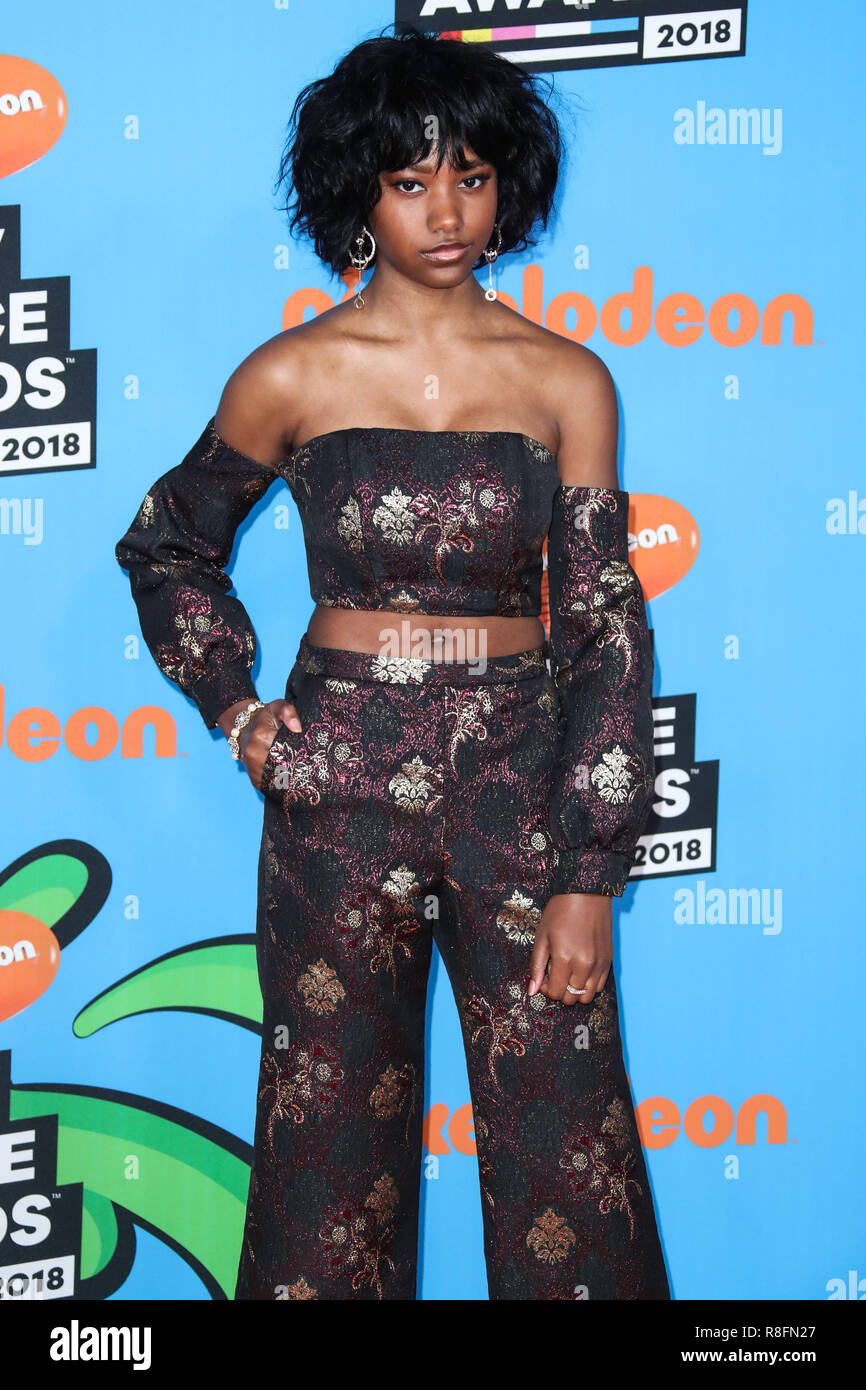 INGLEWOOD, LOS ANGELES, CA, USA - MARCH 24: Reiya Downs at Nickelodeon ...