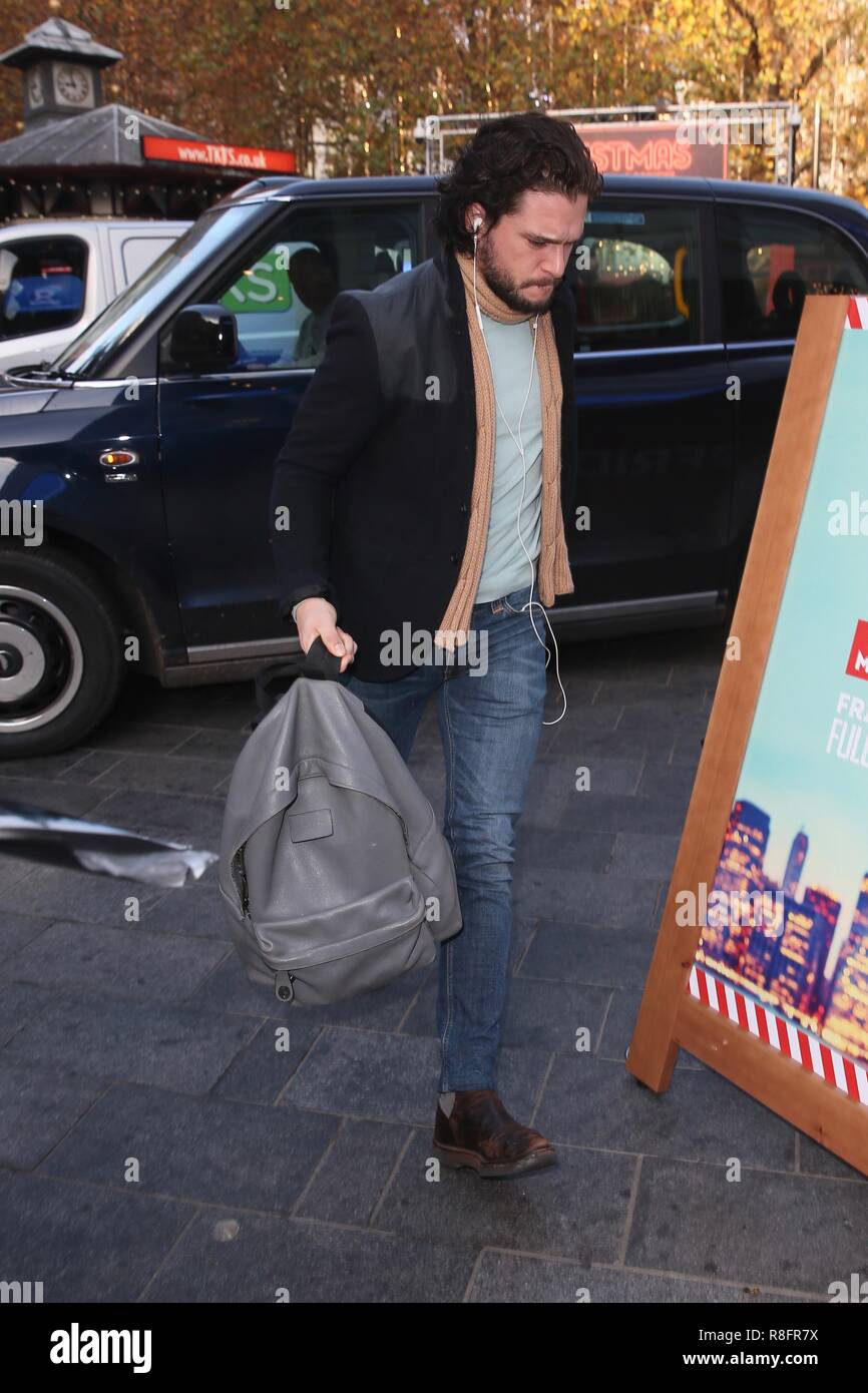 Kit Harington seen arriving at Global studios for radio interviews on ...